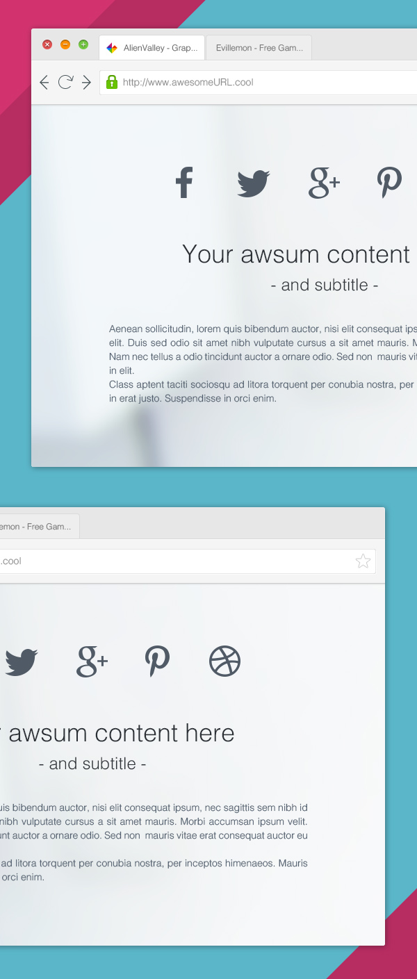 Clean Browser Mockup | AlienValley